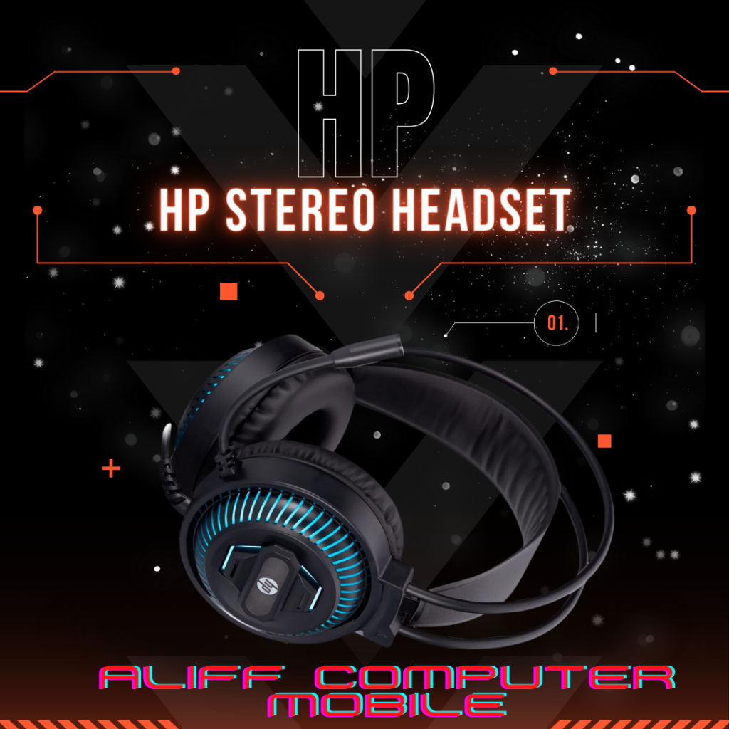 HP CHE-8001 USB 3.5 HEADPHONE / BUILT IN MICROPHONE / ADJUSTABLE ...