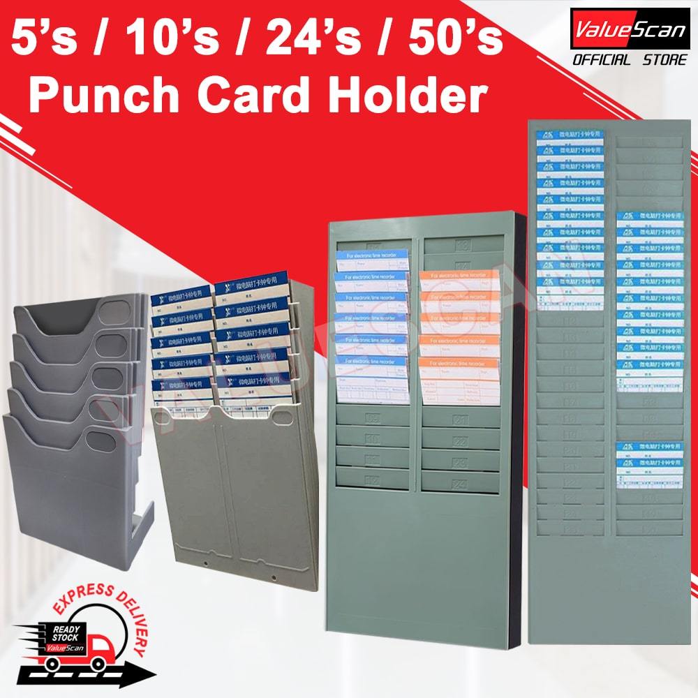 5s / 10s / 24s / 50s Slot Time Recorder Punch Card Rack / Punch Card ...