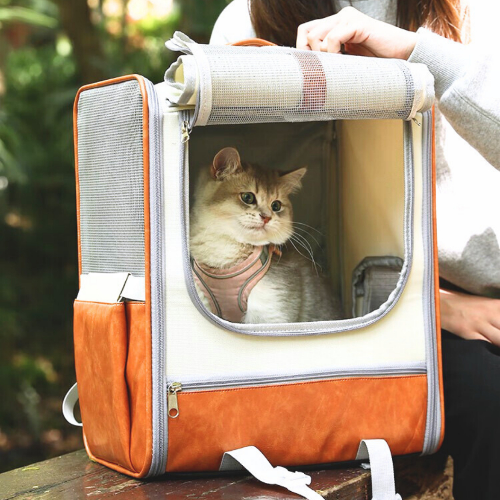 Cat Carrier Bag Pet Bag Pet Outing Backpack Pet Travel Bag Kucing Beg ...