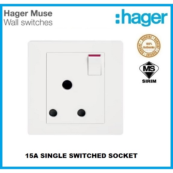 HAGER MUSE WGMS115S 15A SWITCH SOCKET | Shopee Malaysia