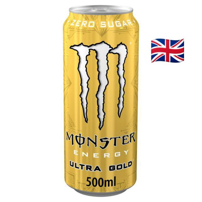 Monster Energy Drink Ultra Gold Zero Sugar 500ml imported from UK 🇬🇧 ...