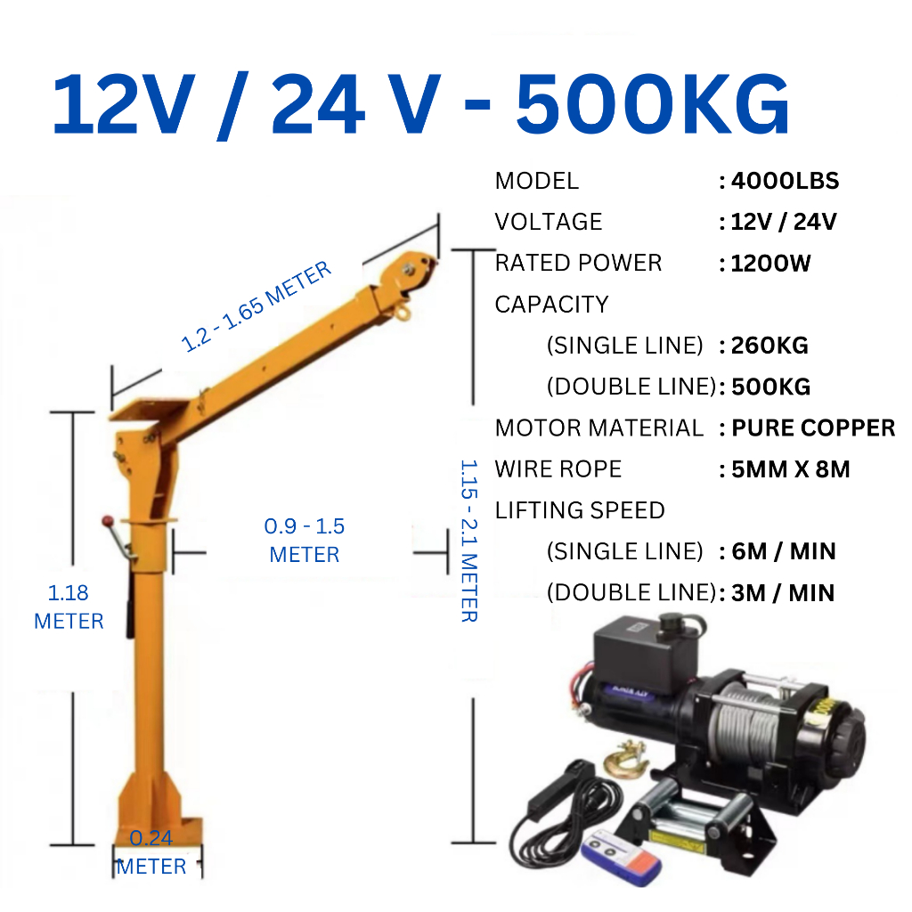 Voucher of ARM CRANE for 4x4 Pickup Truck Lorry / KREN LENGAN untuk ...