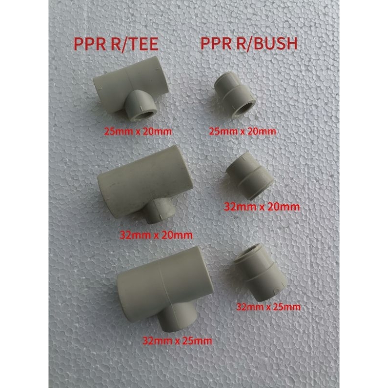 GF Brand Pipe Fittings PPR Penyambung Pipe Connector Reducing Bush / R ...