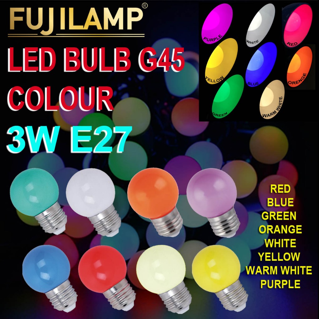 [Local Seller] 100 PCS Led colour bulb ping pong bulb cute bulb 3.0W ...