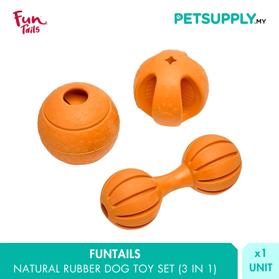 Funtails Natural Orange Rubber Toy Set (3 in 1) | Shopee Malaysia