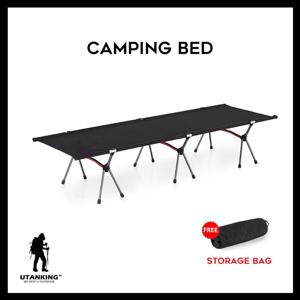 UtanKing™ Aluminum Camping Bed Outdoor Folding Camping Cot Heavy Duty ...