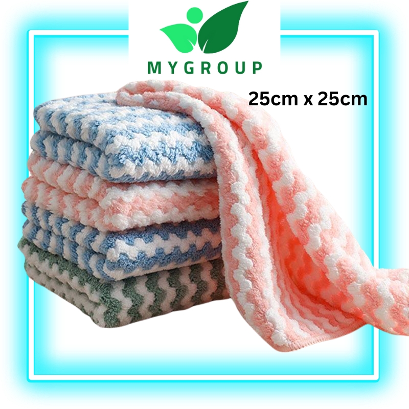 [25x25cm] Kitchen Towel Microfiber Kain Lap Super Absorbent Kitchen Rag ...