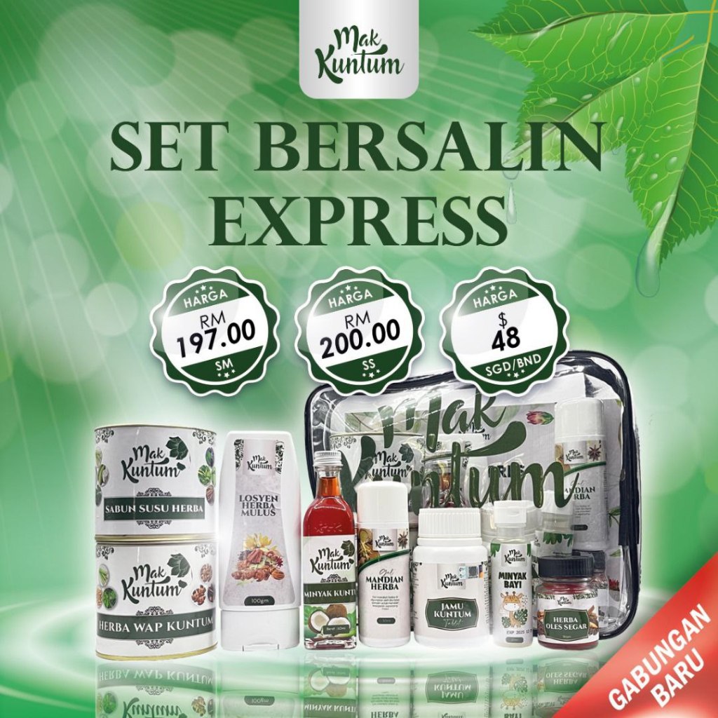 MAK KUNTUM Set Berpantang Ibu Bersalin Ekspress Param/Pilis/Mandian ...