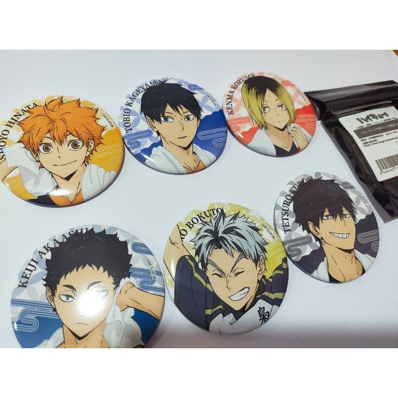Haikyuu x Raku Spa DG Badge Hinata Kageyama Brooch Kuroo Kenma Bokuto ...