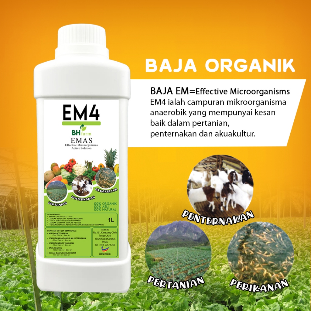 EM4 Effective Microorganism 1 liter Untuk Pertanian Penternakan ...