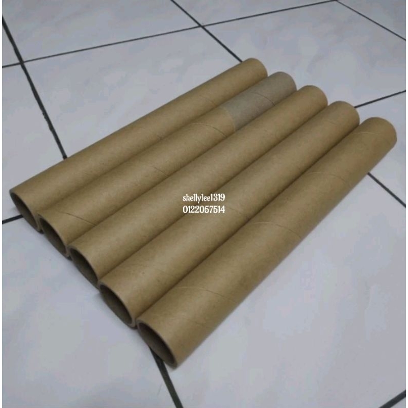 (Ready stock) RC001F Hard Brown Cardboard Paper Core Tube Roll (Recycle ...
