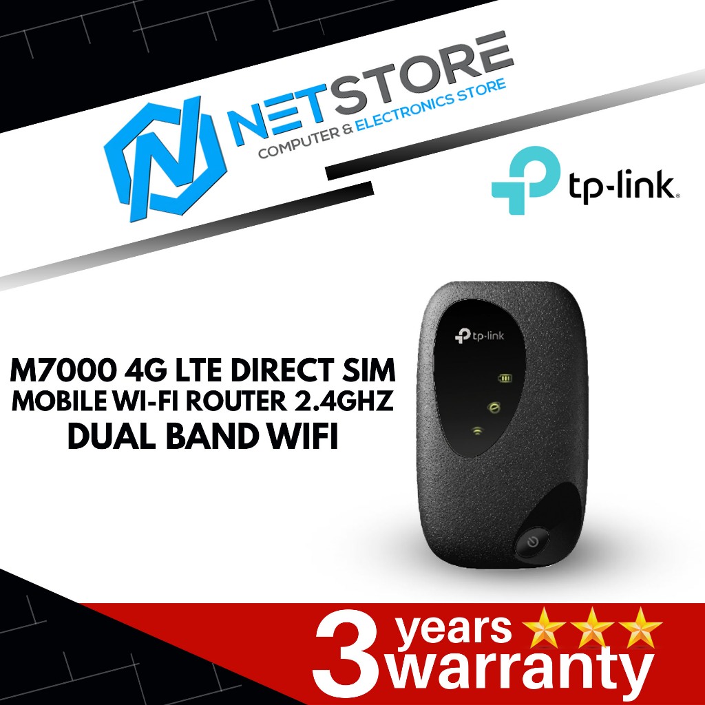 TP-LINK M7000 4G LTE DIRECT SIM MOBILE WI-FI ROUTER 2.4GHZ DUAL BAND ...