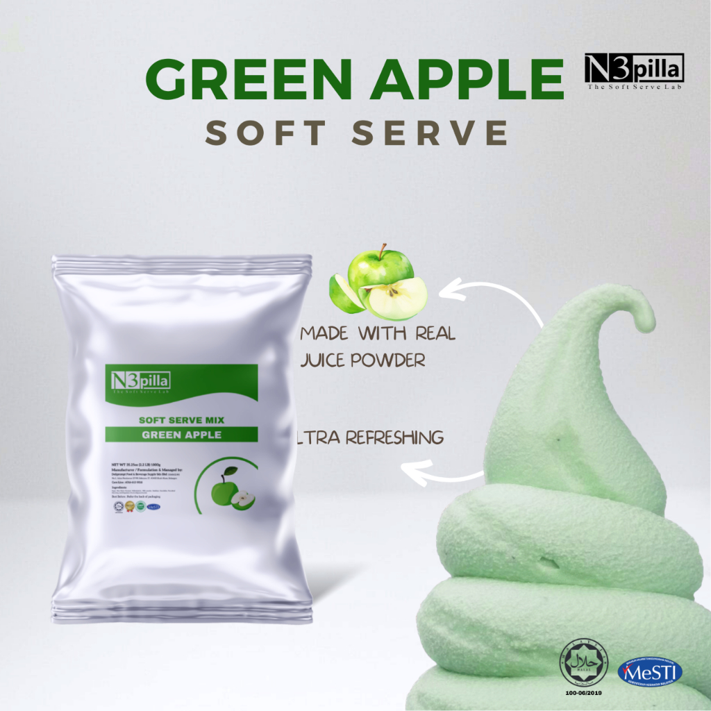 N3 GREEN APPLE SOFT SERVE ICE CREAM POWDER 1KG | Shopee Malaysia
