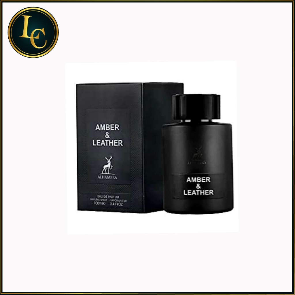 AMBER & LEATHER BY MAISON ALHAMBRA 100ML EDP PERFUME SPRAY 100% ...