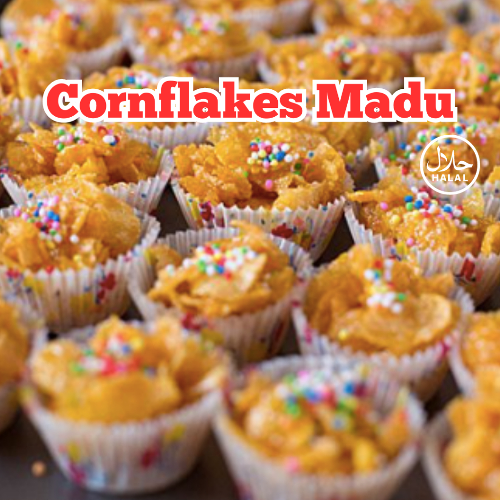 Honey Cornflakes I Madu Cornflakes 45pcs I Kuih Raya Halal | Shopee ...