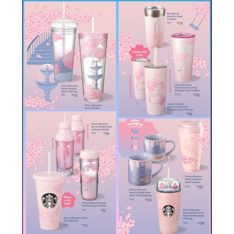 Starbucks Cherry Blossom / Sakura / Spring Merchandise 2024 | Shopee ...