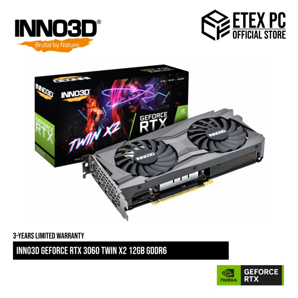 INNO3D GeForce RTX 3060 Twin X2 12GB GDDR6 # N30602-12D6-119032AH | Shopee Malaysia