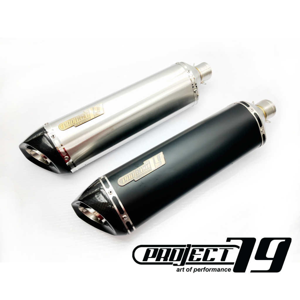 Long Muffler Project79 Universal 51mm Tabung Ekzos Matt Black Silver ...