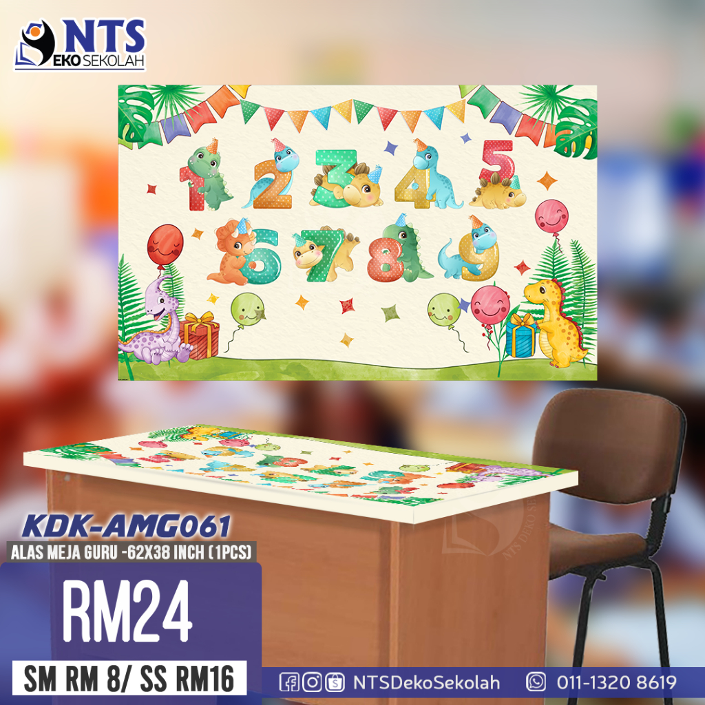 🌸1 DAY SHIP🌸 ALAS MEJA GURU TEBAL 380GSM / KALIS AIR / HIASAN KELAS ...