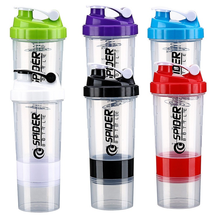 New Spider Protein Shaker 3 In 1 Sports Water Bottle With Inserted ...