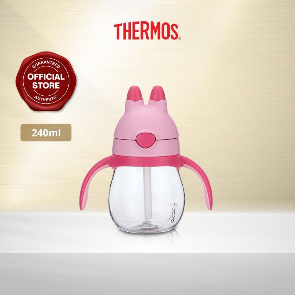 THERMOS Foogo Tritan Sippy Cup Straw with Handle (240ml) | Shopee Malaysia