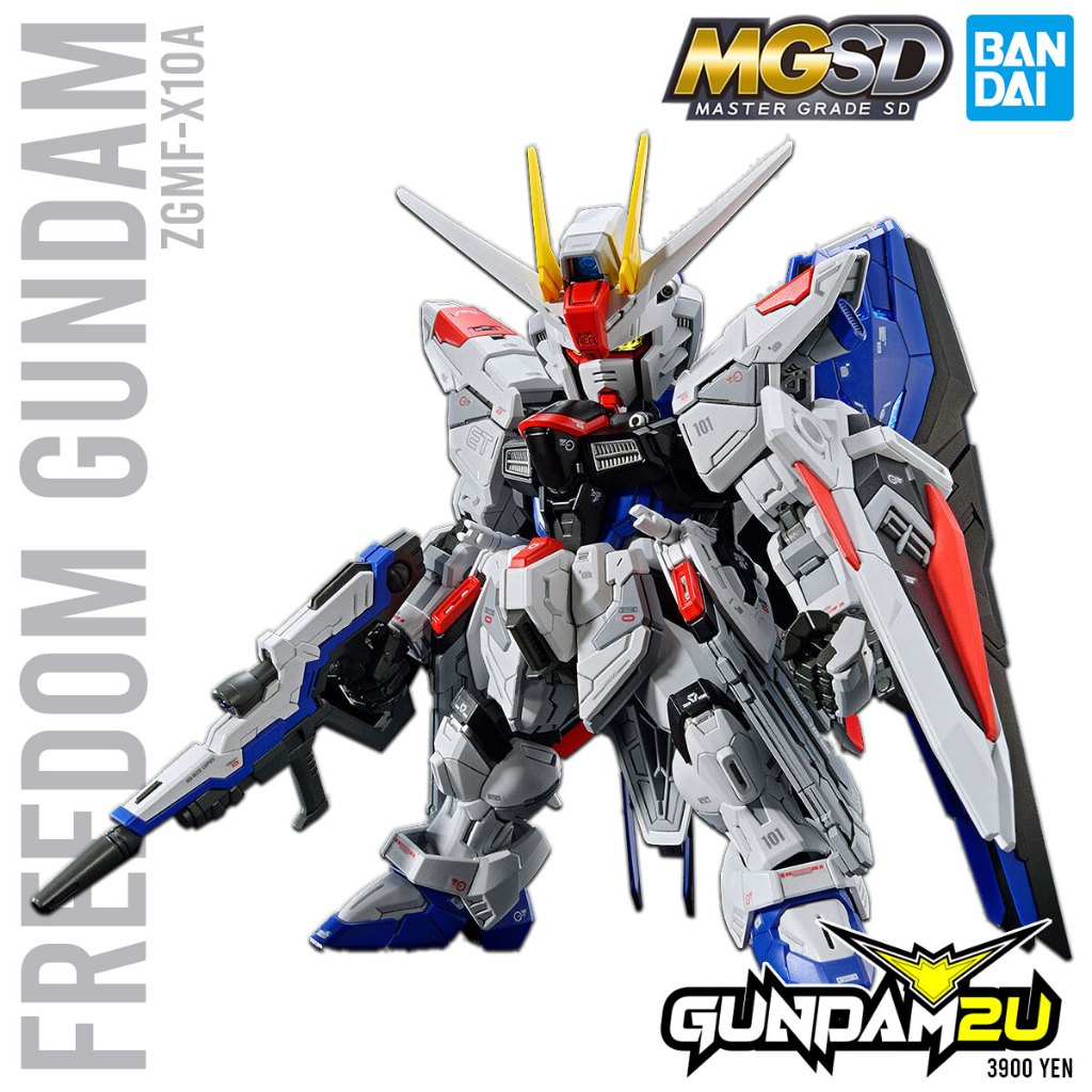 BANDAI MGSD Freedom Gundam ZGMF-X10A - Master Grade SD MG SD Gundam SEED Plastic Model Kit ...