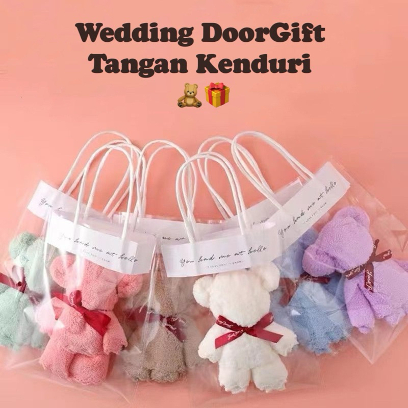 Towel Bear for Wedding, Goodies, Birthday, Graduation, Doorgift Bajet, Door Gift Murah, Kahwin ...