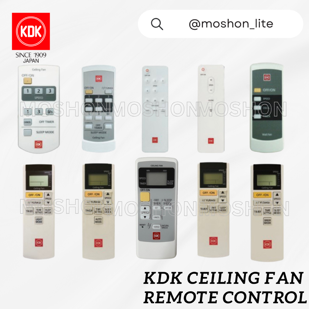 Original KDK Ceiling Fan / Wall Fan remote control * full range ...