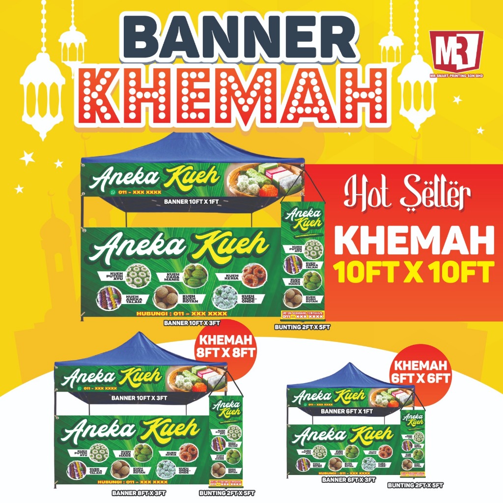 Set Banner khemah | Set Bazar ramadan | saiz khemah | khemah 10kaki ...