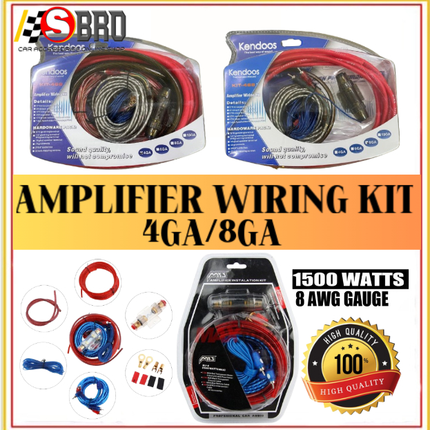 Car Audio Installation Kit Amplified Subwoofer Speaker Amp Kit ...