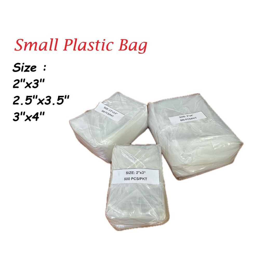[READY STOCK] [500pcs 2''x3'' / 2.5"x3.5" / 3"x4" ][Plastik Kecil ...