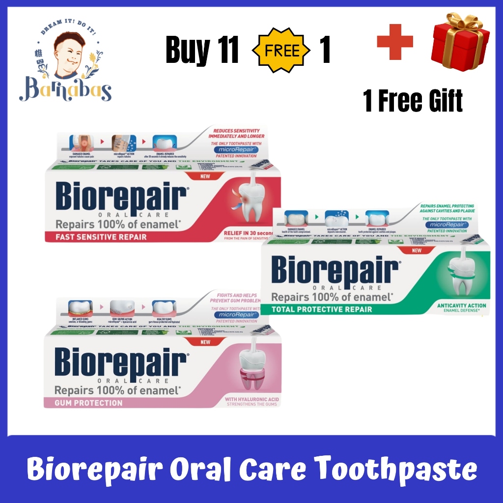 Biorepair Oral Care Toothpaste (Fast Sensitive Repair / Gum Protection ...