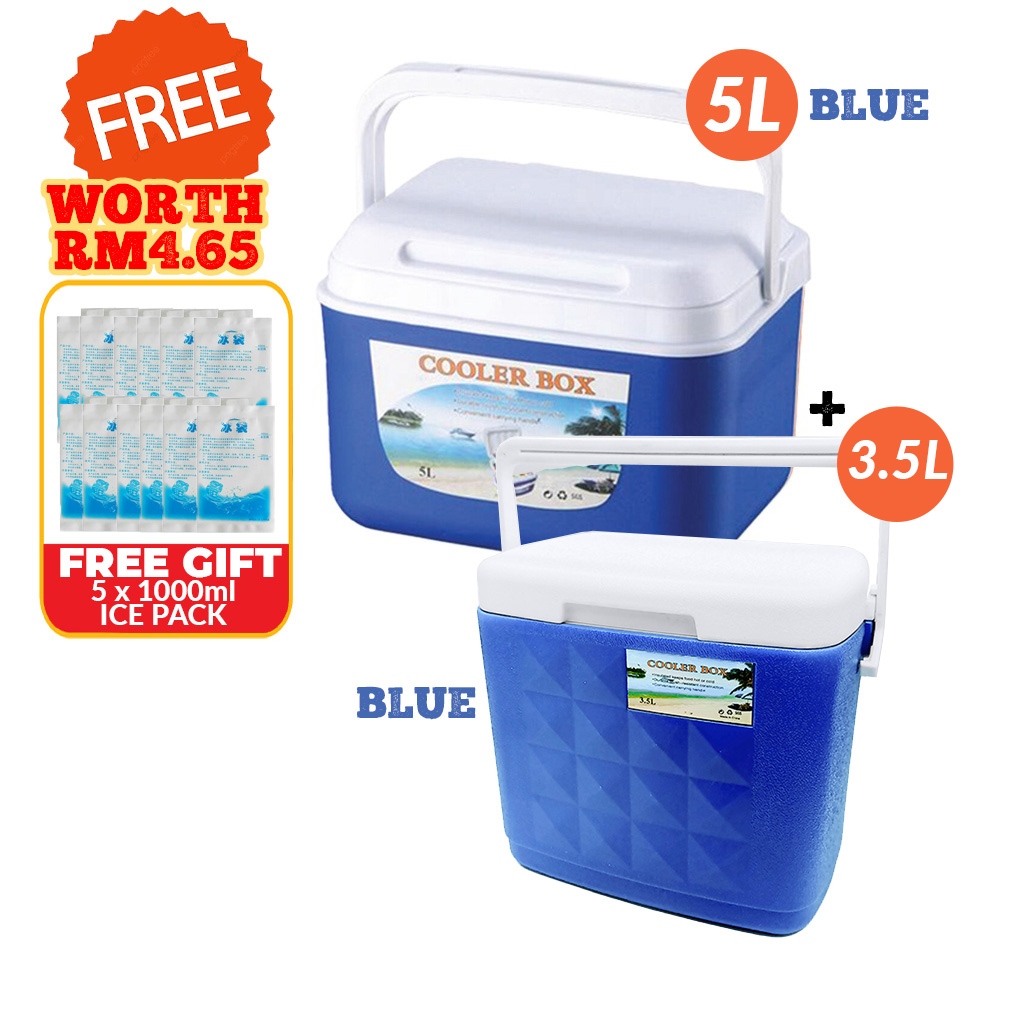 3.5L 5L 13L Small Cooler Ice Box for Camping Drink Fishing Heavy duty ...