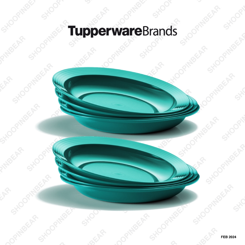 NEW ARRIVAL Tupperware Gourmet Green Royale Blue Camellia Blossom ...