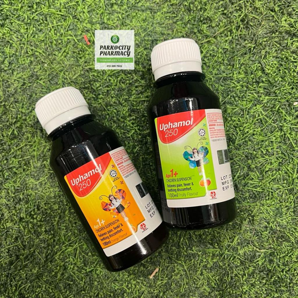 Duopharma Uphamol Suspension ( Paracetamol ) Orange Flavour 250mg 100ml ...