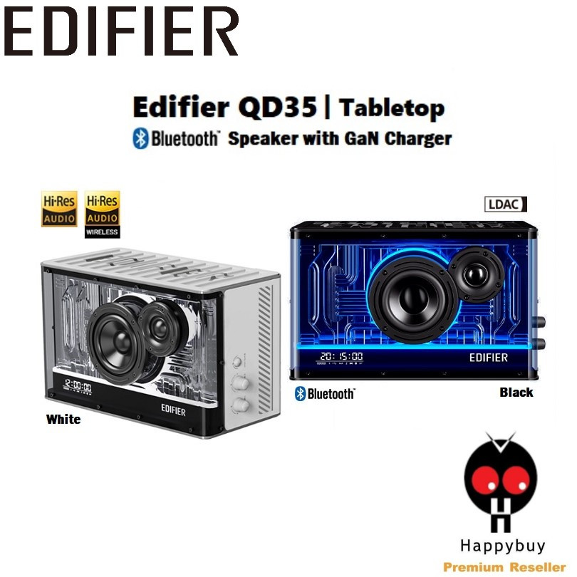 Edifier QD35 - Tabletop Bluetooth Speaker | 35W GaN charger | AUX In ...