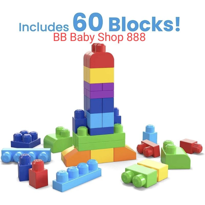 Mega Block Big Building Bag 60pcs | Shopee Malaysia