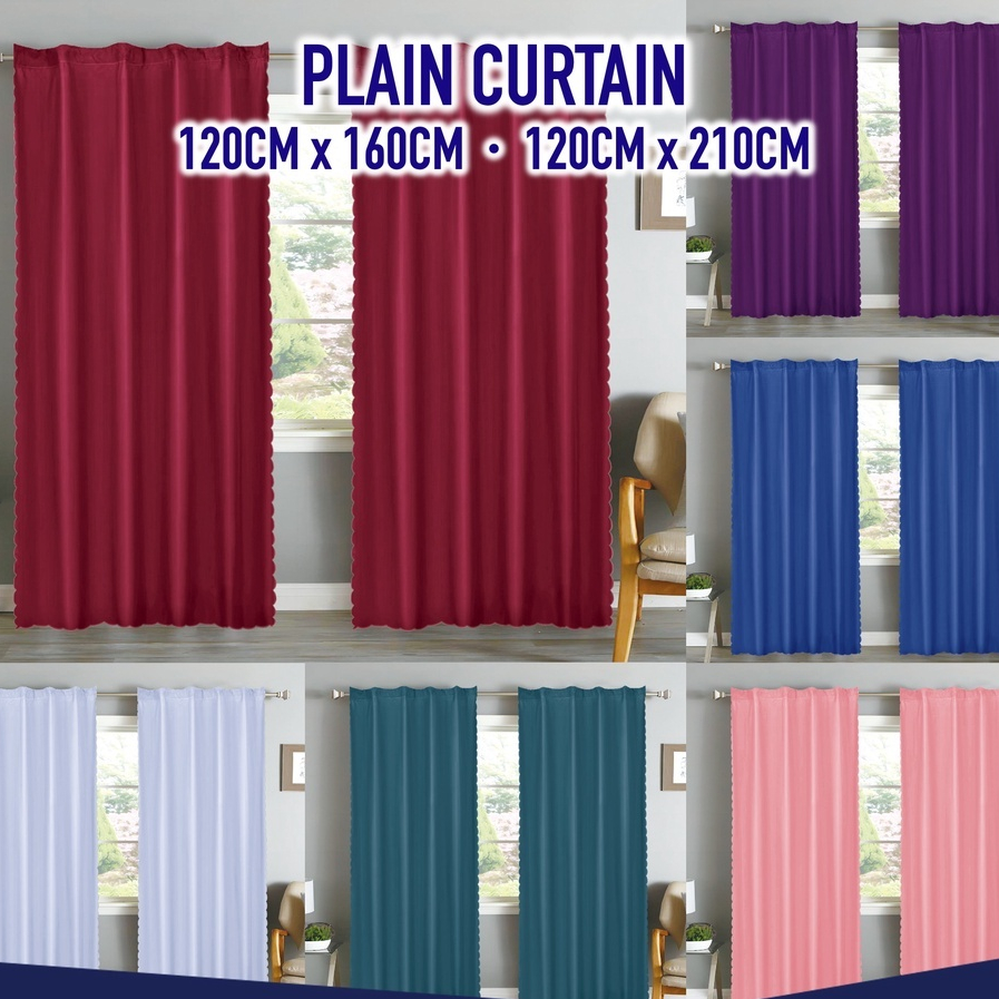 Langsir Tingkap Murah Curtain Semi Blackout Kain Langsir Pintu Door ...