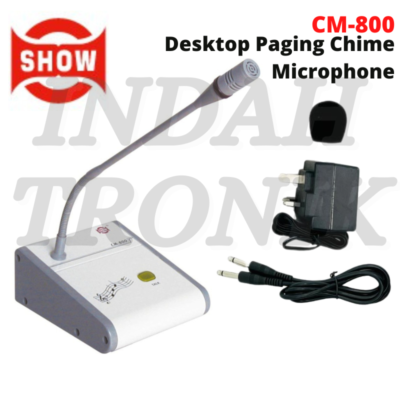 SHOW CM-800 Desktop Paging Microphone Gooseneck Table Mic with Chime ...