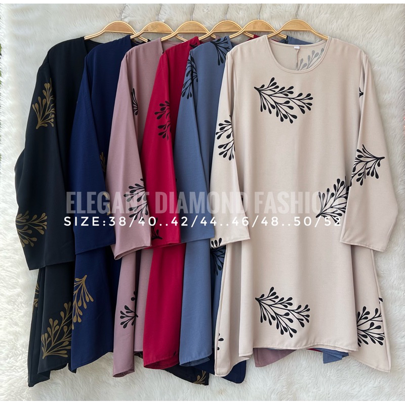 LESTARI VOIL EDITION BLOUSE CORAK LABUH PLUSSIZE | Shopee Malaysia