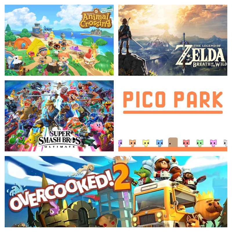 (5in1)Nintendo Switch Animal Crossing,zelda botw,Super Smash Bros,PICO ...