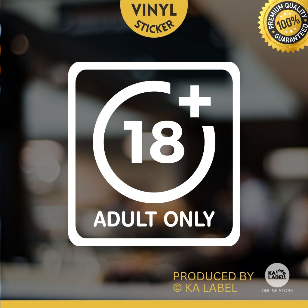 (Ready Stock) Adult Only Sticker Home / Office / Shop Vinyl Sticker ...