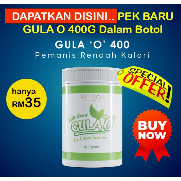 PROMOSI Gula O BIO RICH LEBIH SIHAT pemanis rendah kalori READY STOCK ...