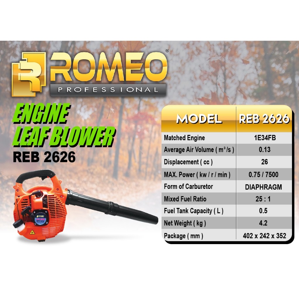 RROMEO ENGINE LEAF BLOWER ( REB2626 ) | Shopee Malaysia