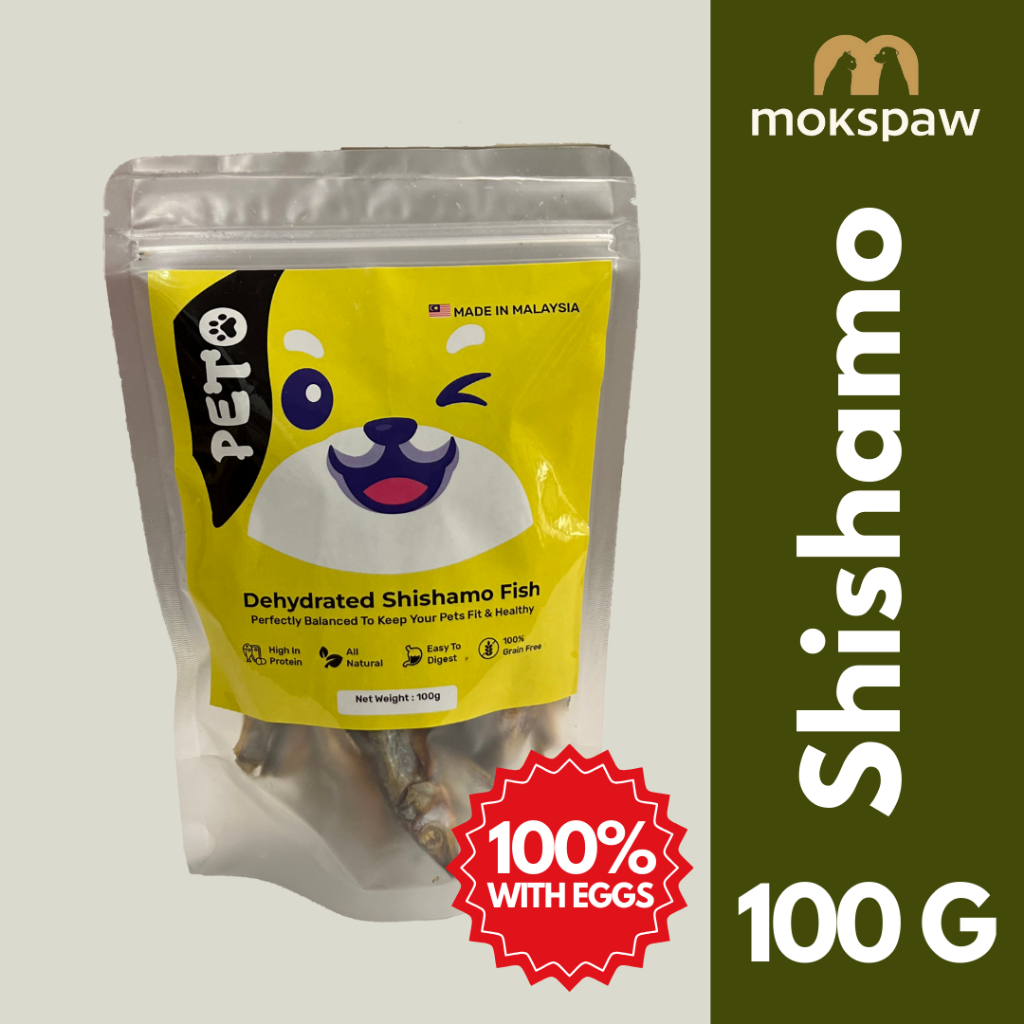 Mokspaw Dehydrated Shishamo Fish With Egg Roe For Pets Cat Treats ...