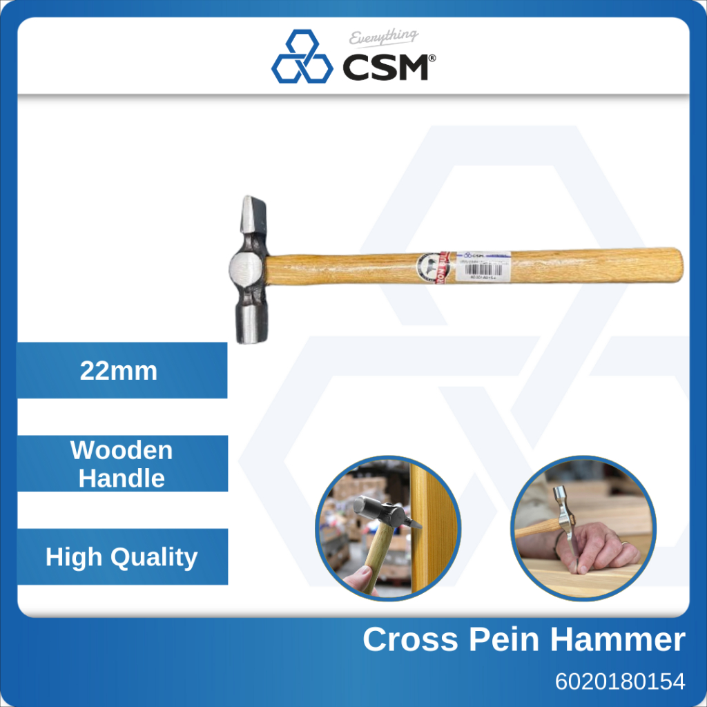 CSM IRON BULL Cross Pein Hammer Wiring Wooden Handle Penukul Tukul Pein ...