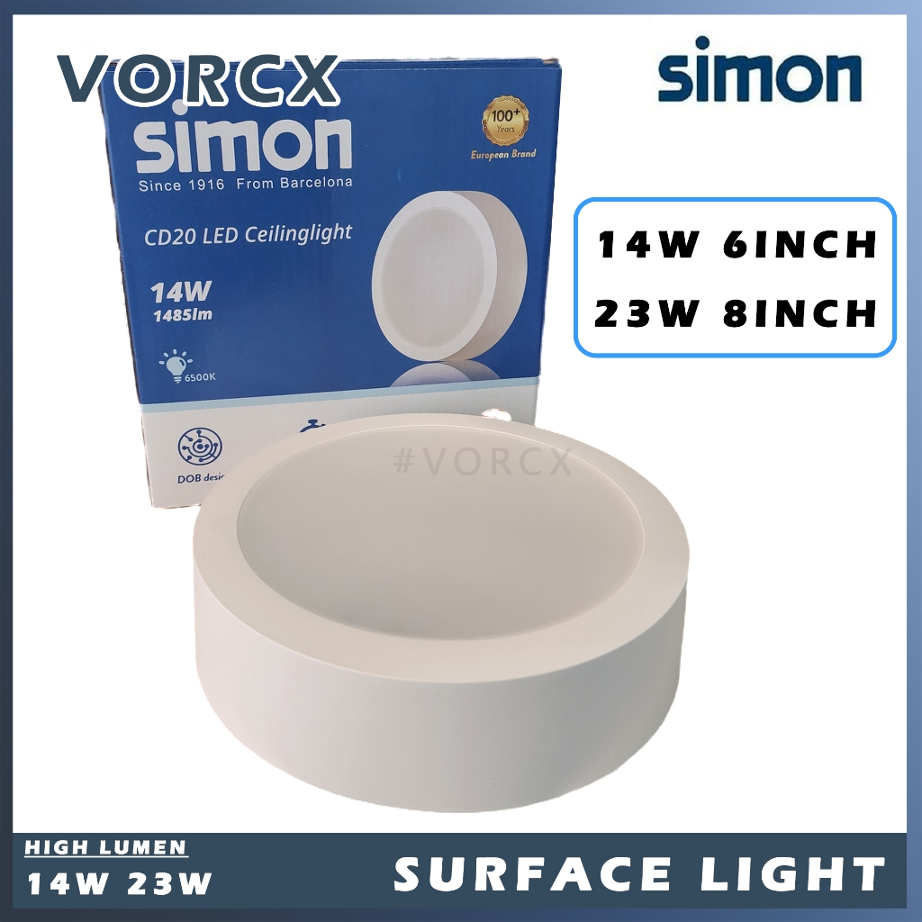 Simon CD20 LED Surface Downlight Round 14W 6 Inch 23W 8 Inch | Shopee ...