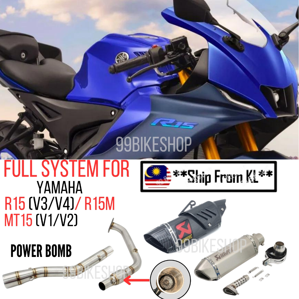 Full System Power Bomb YAMAHA R15 V3 V4 R15M MT15 V1 V2 Motorcycle ...