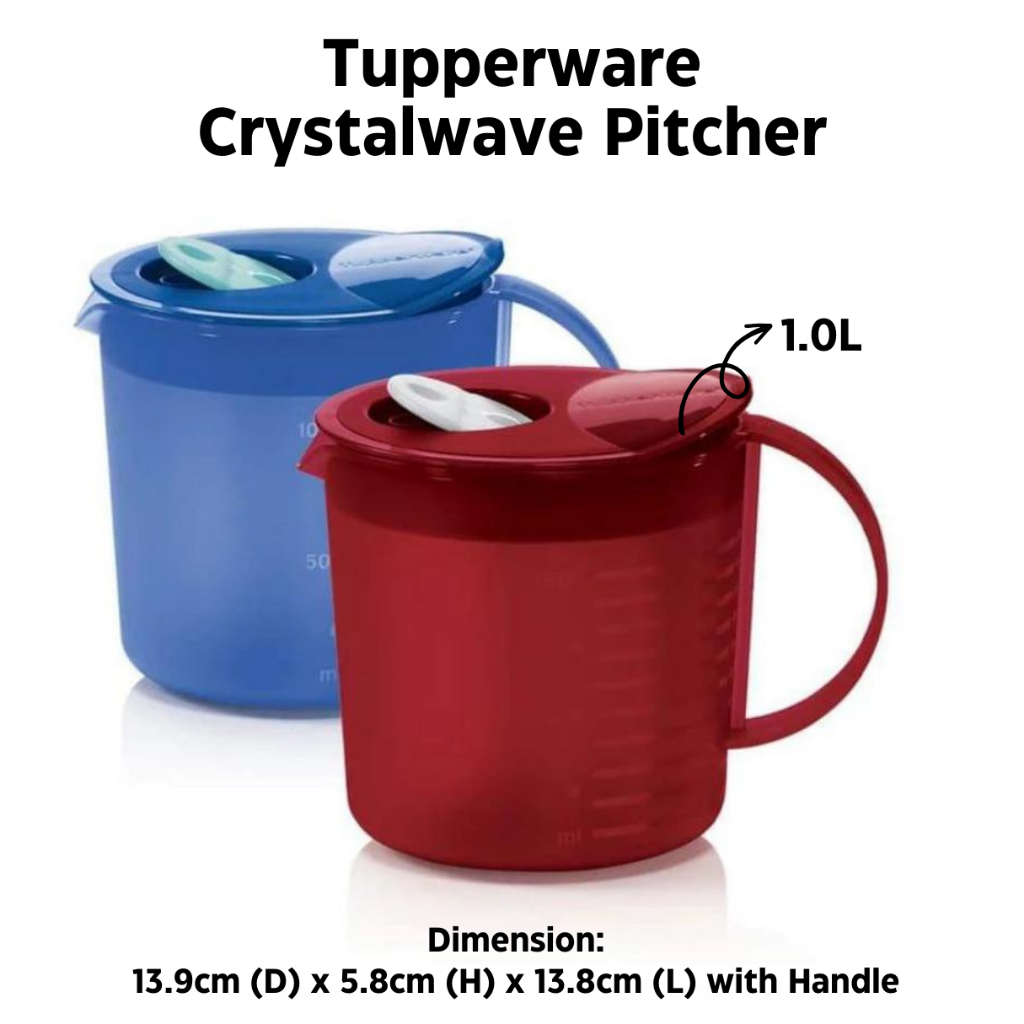 Tupperware Crystalwave Pitcher 1.0 Liter (1 pcs) | Shopee Malaysia