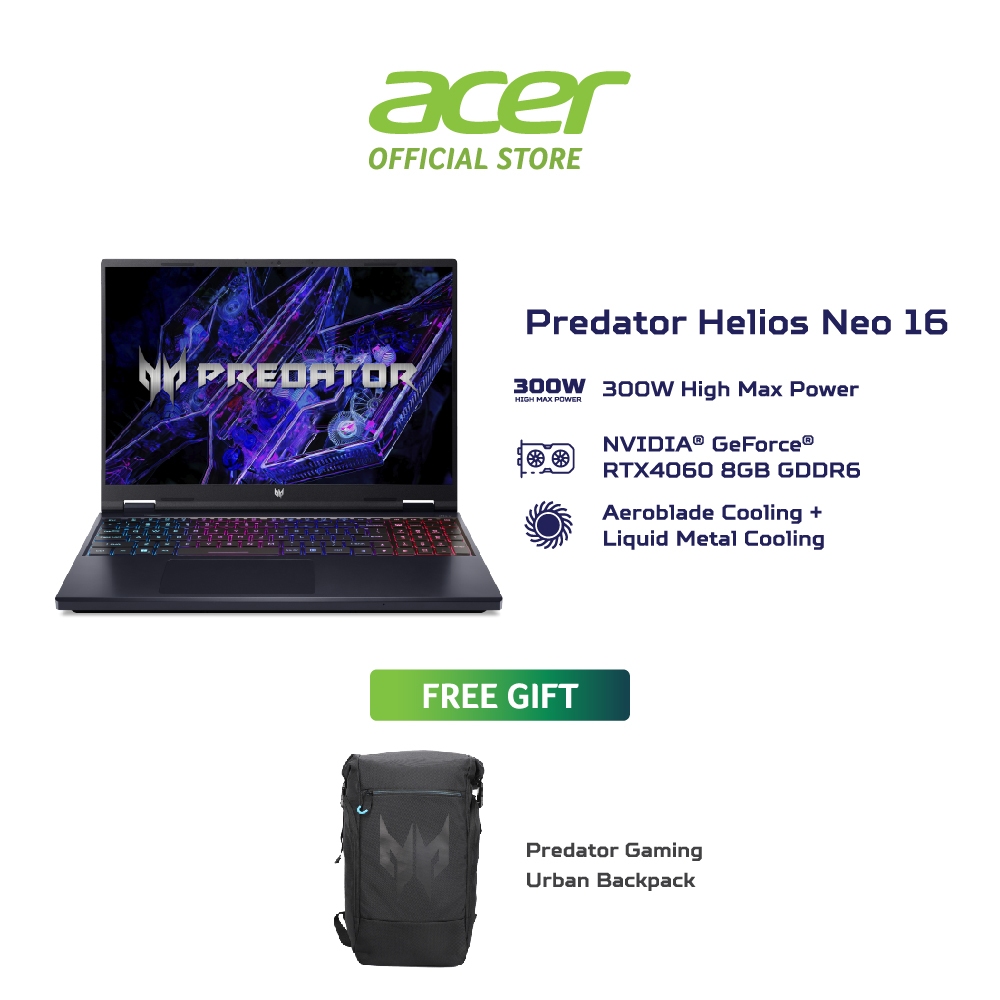 Predator Helios Neo 16 Gaming Laptop 14th Gen Core i7/RTX™ 4060 (PHN16 ...